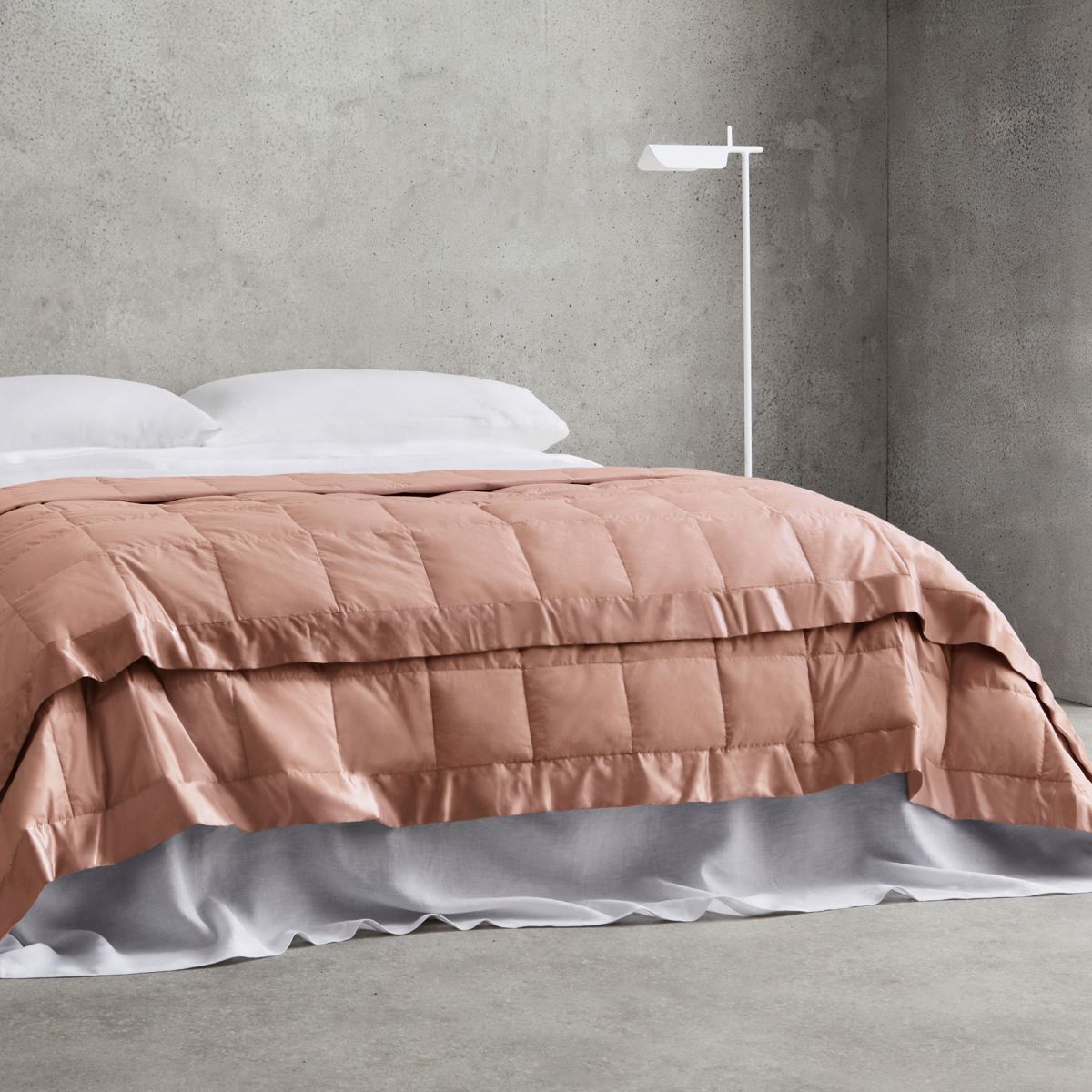 Shop our Fairydown Espresso Duck Down & Feather Blanket in dusty pink ...