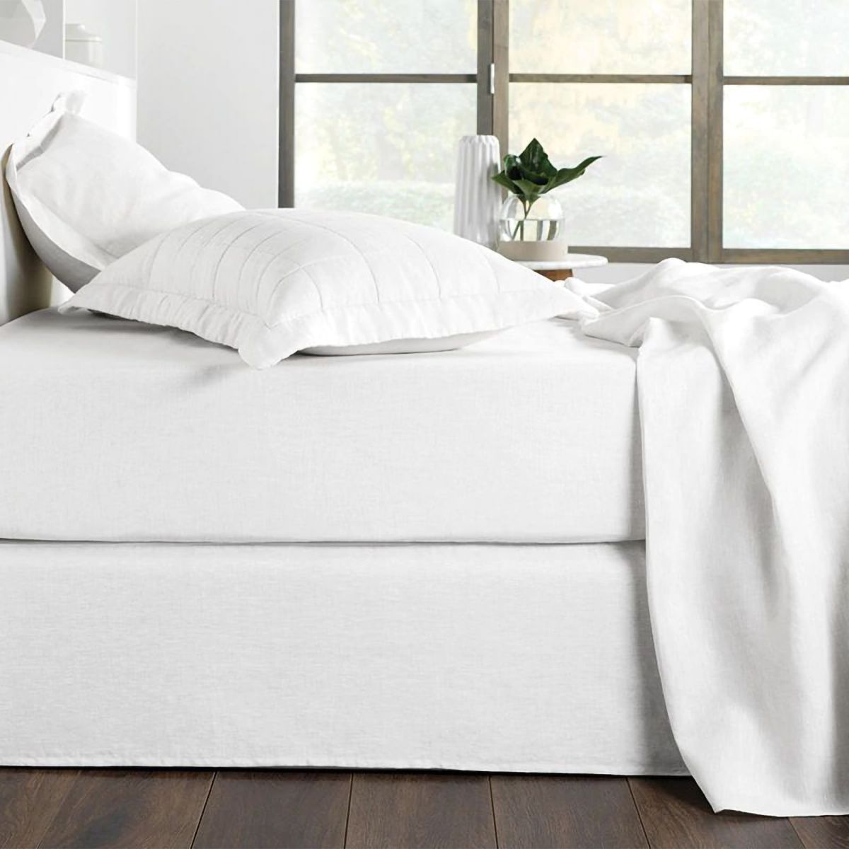 Shop our Sheridan Abbotson European Flax Linen Bed Skirt in white. Shop ...