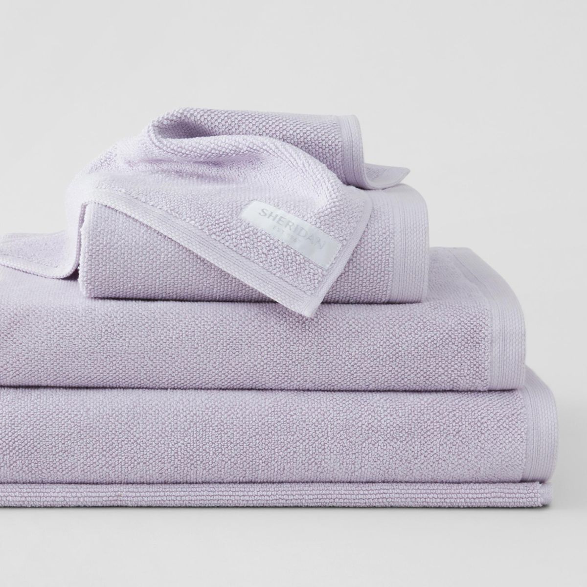 Shop our Sheridan Cotton Twist Towel Collection in lilac mist. Shop ...